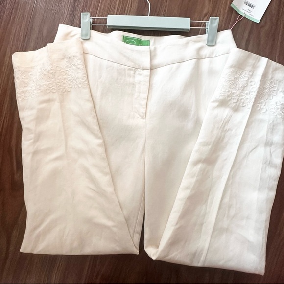 Pappagallo | Pants & Jumpsuits | Pappagallo White Floral Embroidered ...